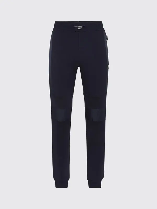 Philipp Plein Jersey Jogging Trousers With Drawstring And Welt Pockets - Blue