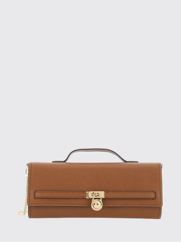 Michael Kors Hamilton Moderne Medium Grained Leather Crossbody Bag - Orange