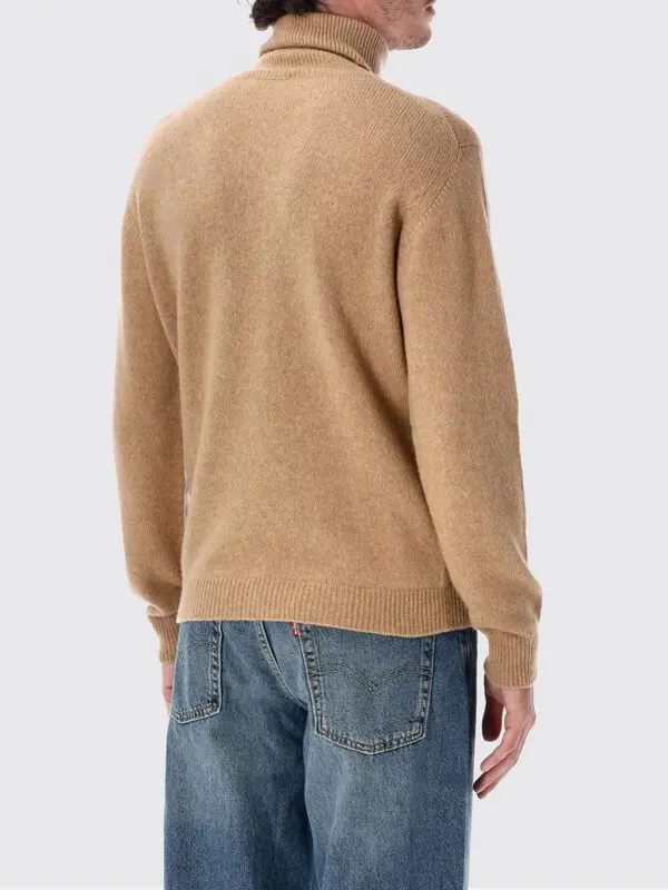 ROBERTO COLLINA Wool And Baby Camel Blend Turtleneck Jumper - Sand
