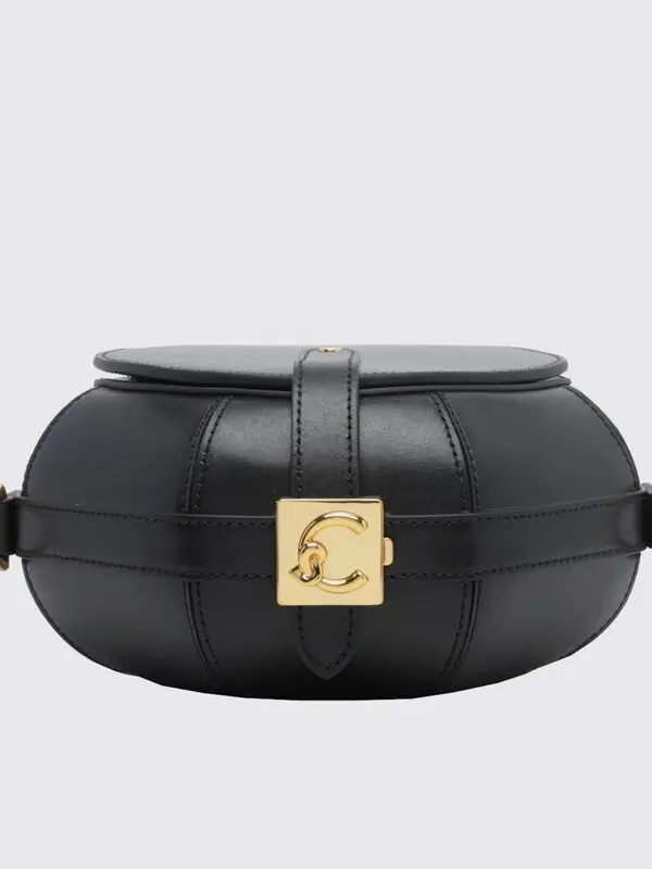 COCCINELLE Sewing Box Leather Shoulder Bag - Black