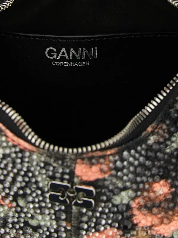 GANNI Mini Handbag With Floral Embroidery