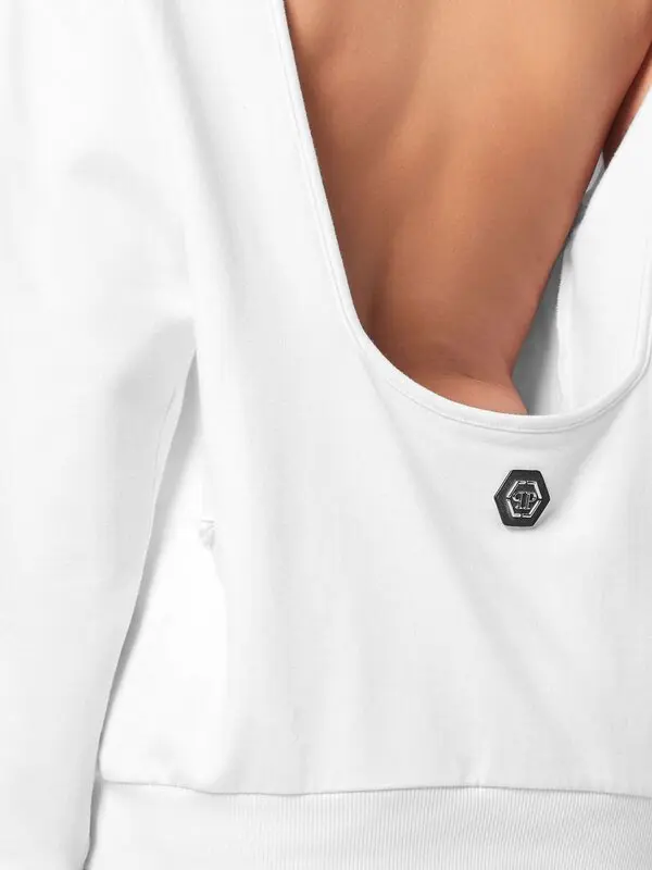 Philipp Plein Teddy Bear Embellished Cotton Sweatshirt