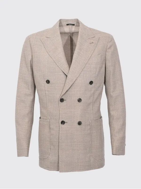 SARTORIO NAPOLI Double Breasted Plaid Blazer