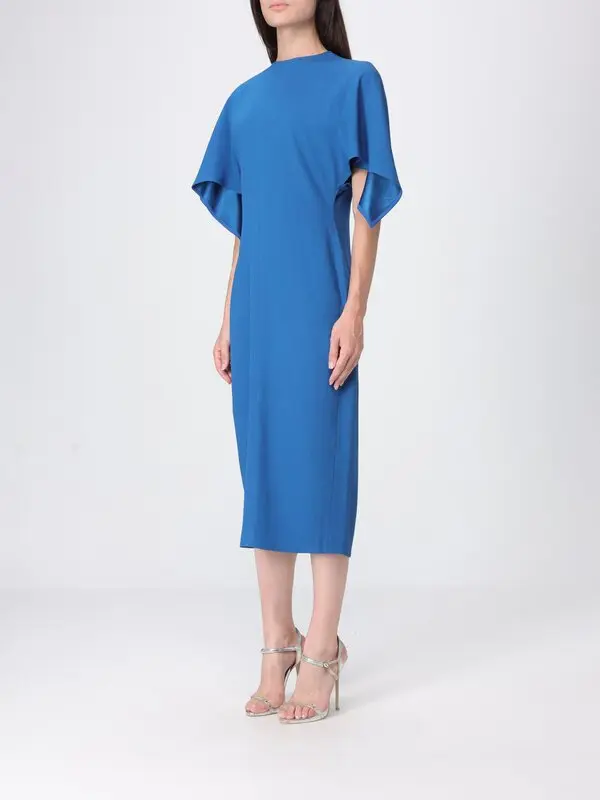 Stella McCartney Crêpe Midi Tunic Dress With Teardrop Back - Blue