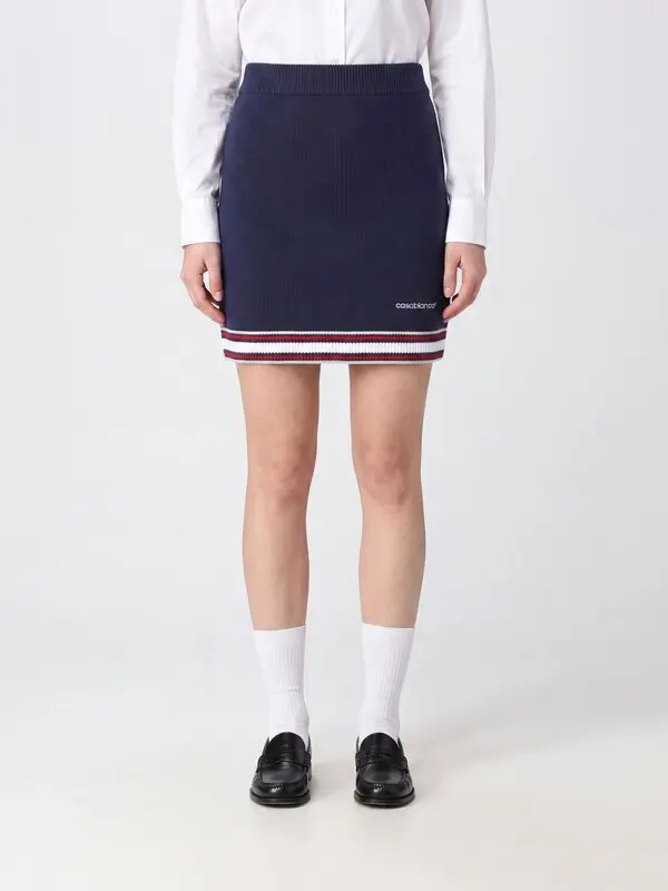 Casablanca Knit Skirt With Striped Hem