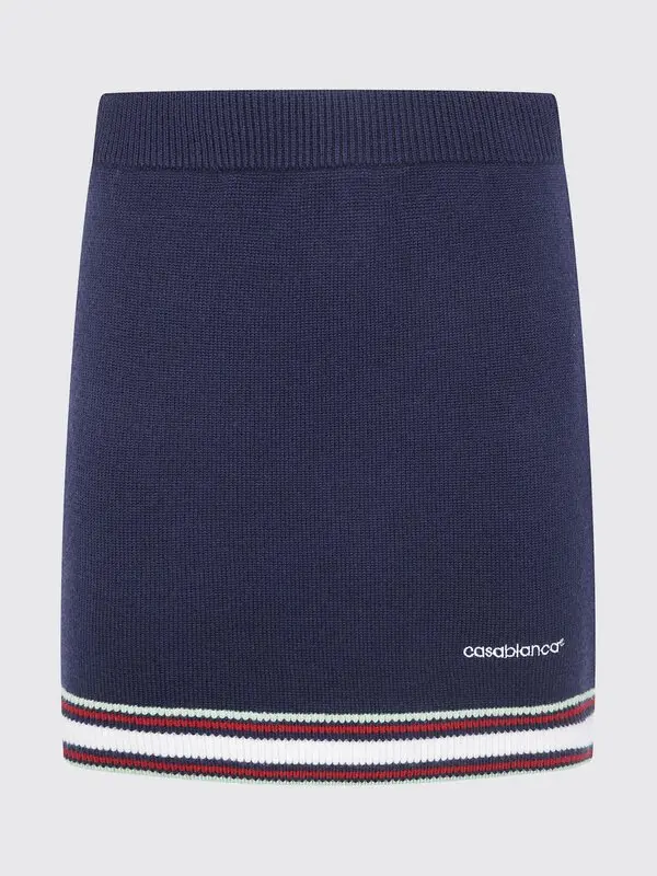 Casablanca Knit Skirt With Striped Hem