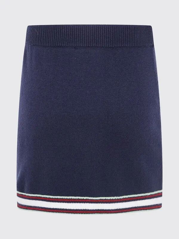 Casablanca Knit Skirt With Striped Hem
