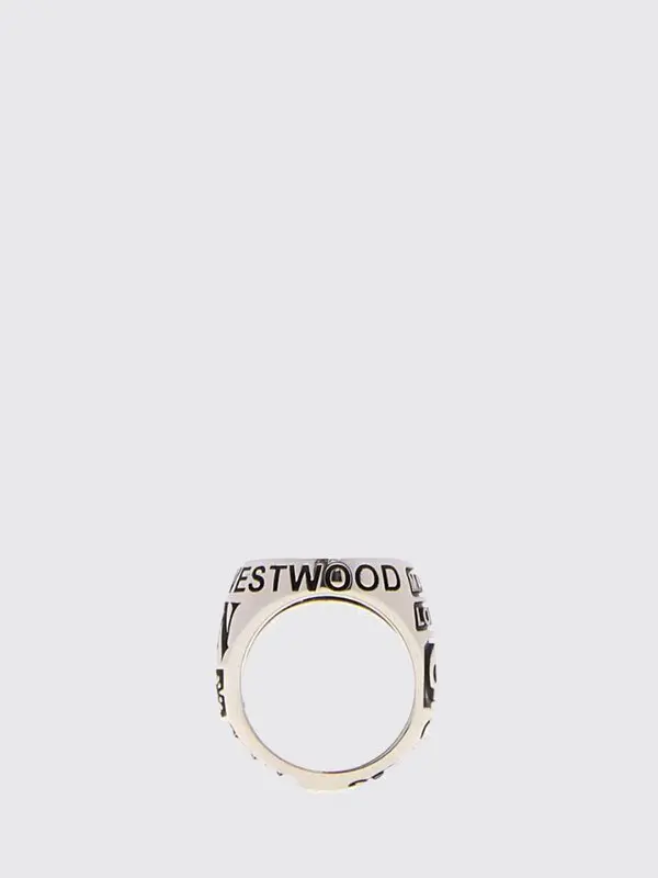 VIVIENNE WESTWOOD Lancelot Orb Logo Metal Ring - Platinum