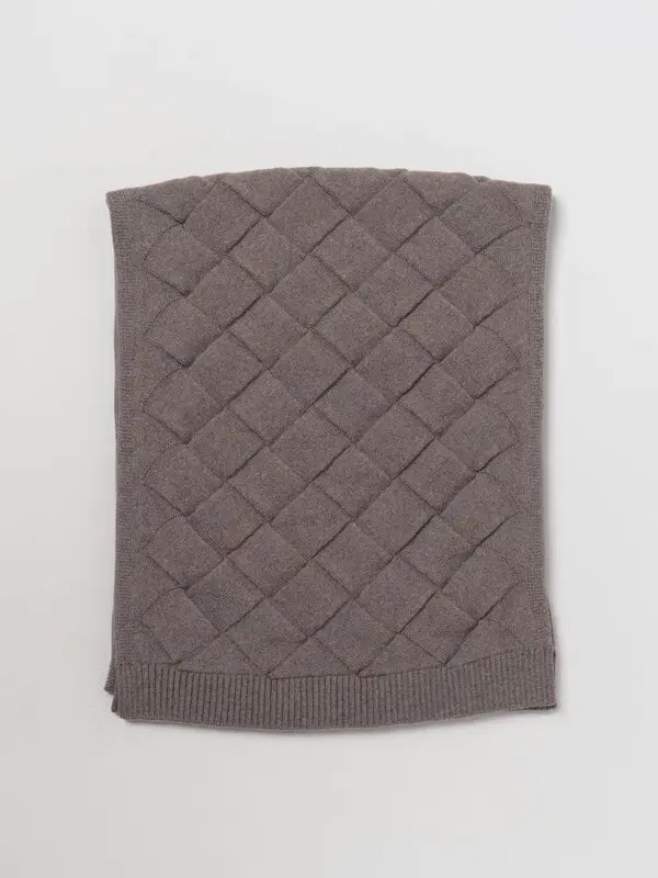 Bottega Veneta Scarf In Wool With 3d Intreccio Pattern - Beige