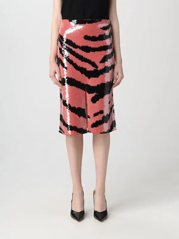 Bottega Veneta Sequined Fabric Skirt - Pink