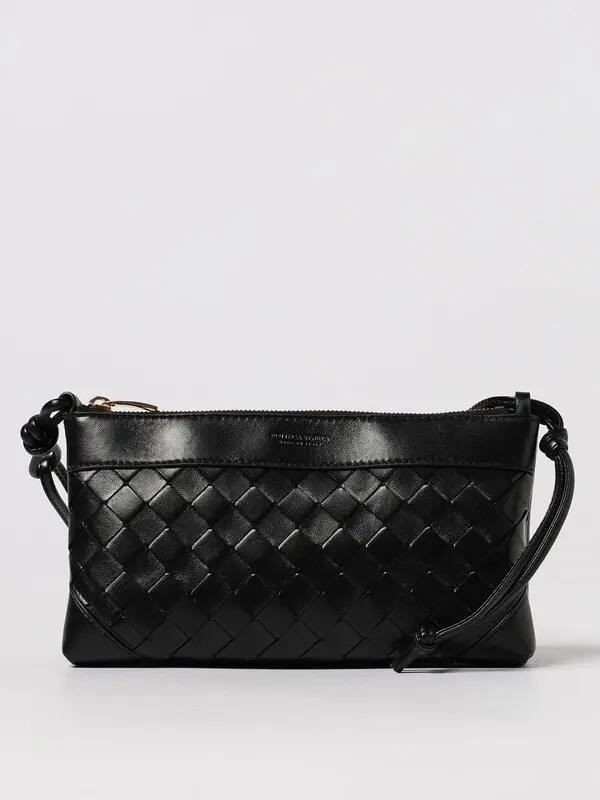 Bottega Veneta Woven Leather Shoulder Bag - Black