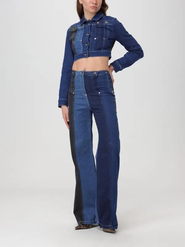 Moschino Paneled Wide Leg Jeans