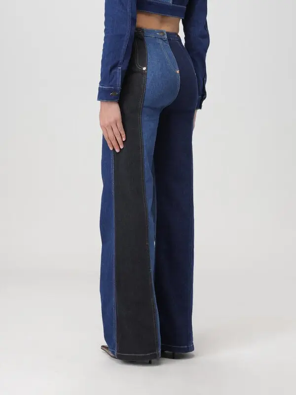 Moschino Paneled Wide Leg Jeans