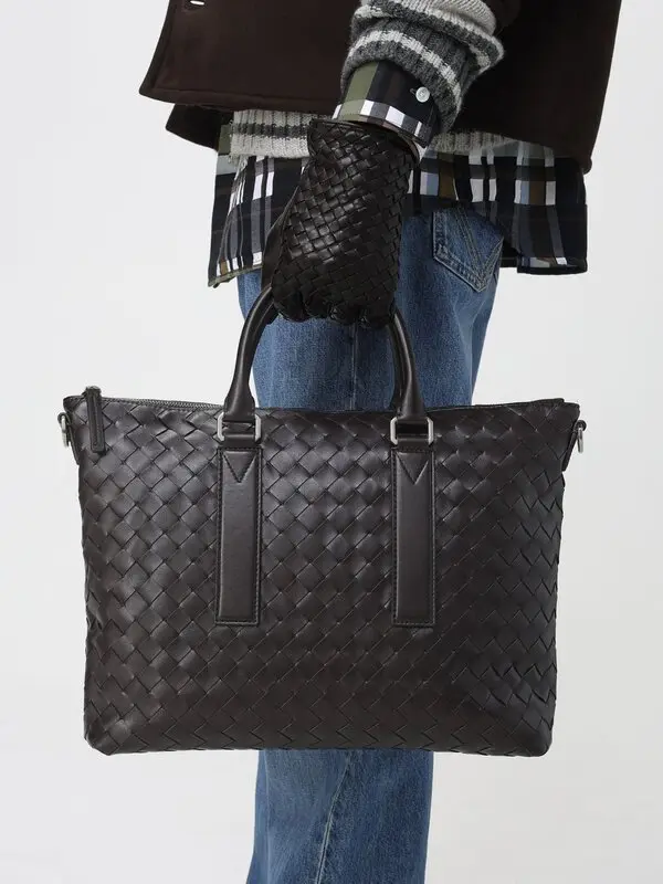 Bottega Veneta Woven Leather Gloves