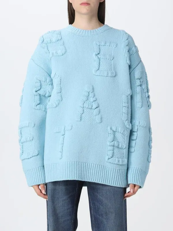 Bottega Veneta Wool Sweater With All-over Logo