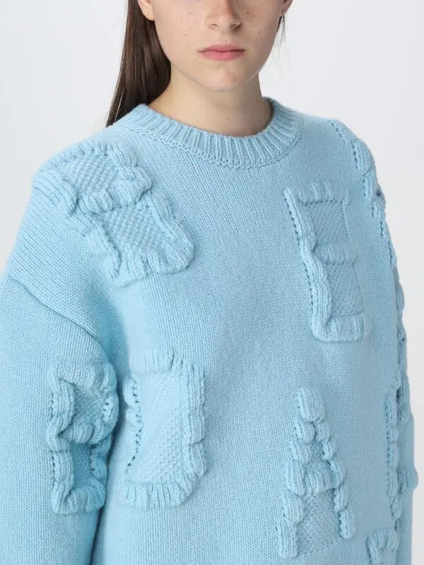 Bottega Veneta Wool Sweater With All-over Logo