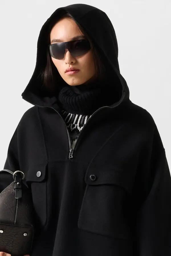 Bogner Trixie Hooded Wool Sweatshirt - Black