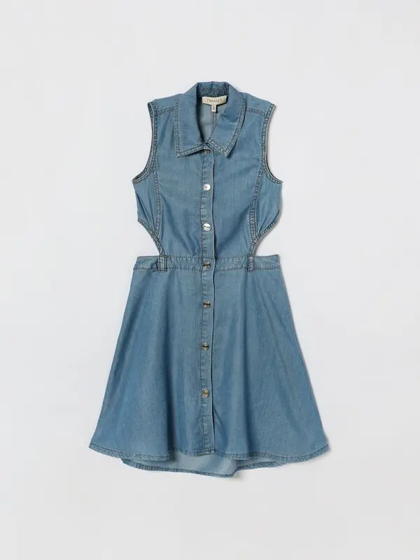 TWINSET Cut Out Lyocell Dress - Blue