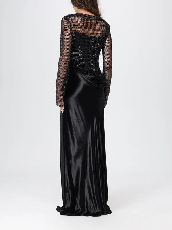 Alberta Ferretti Long Sleeve Embellished Dress