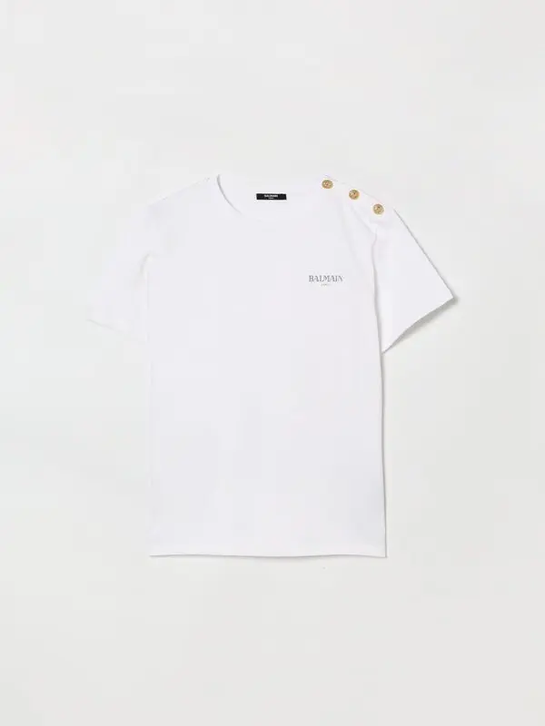 Balmain Cotton T-shirt With Logo - White