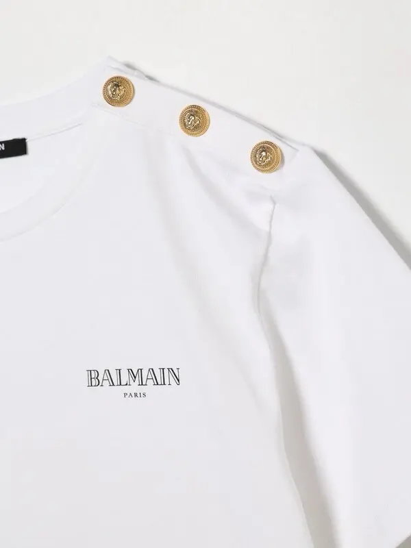 Balmain Cotton T-shirt With Logo - White