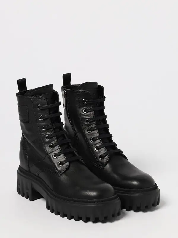 Hogan Lace-up Lug Sole Boots