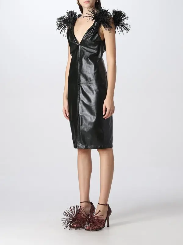 Bottega Veneta Embellished Leather Dress