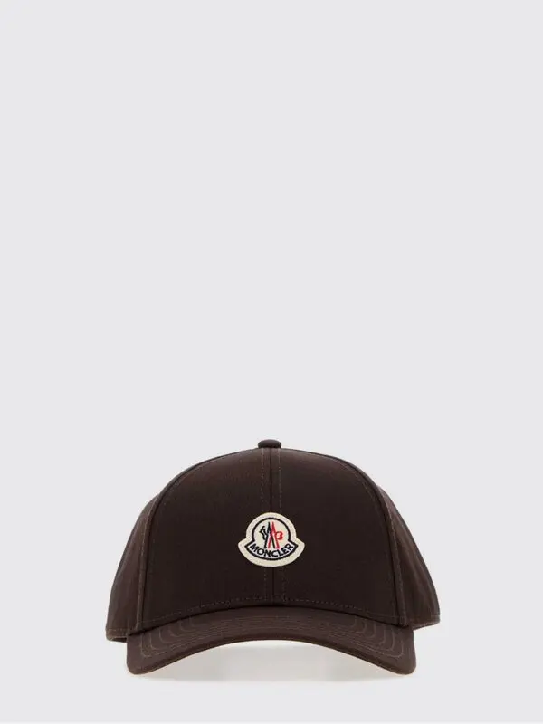 Moncler Baseball Cap With Logo Applique - Brown