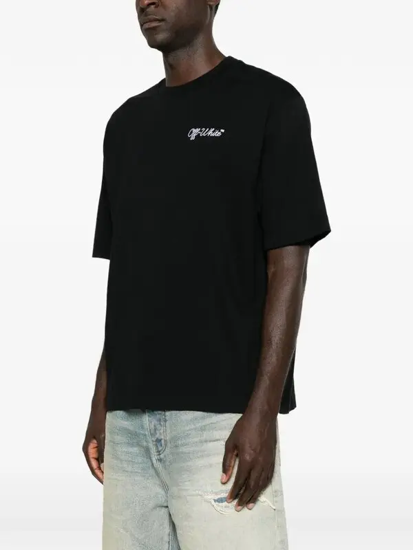 Off-White T-shirt Script Logo Skate