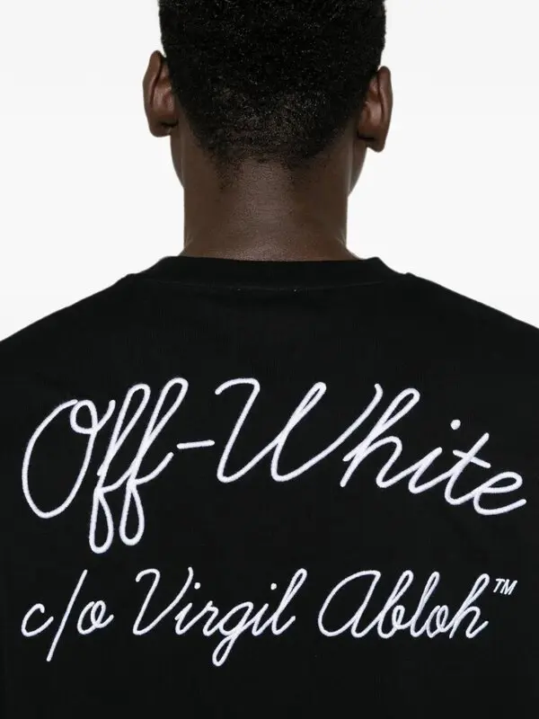 Off-White T-shirt Script Logo Skate
