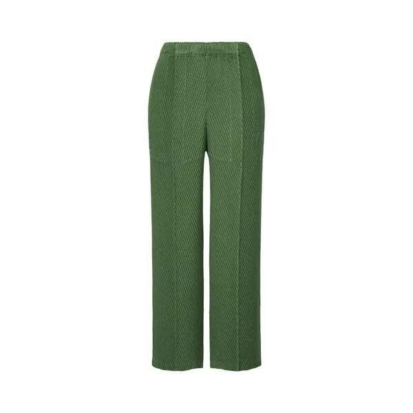 Issey Miyake Rhombus Pleats Pants 'dark - Green