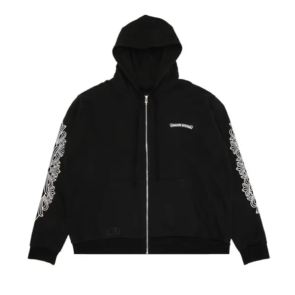 Chrome Hearts Floral Logo Zip Up Hoodie
