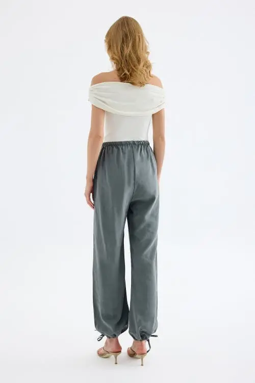 MONLICIA Novelle Modal Balloon Pants - Grey