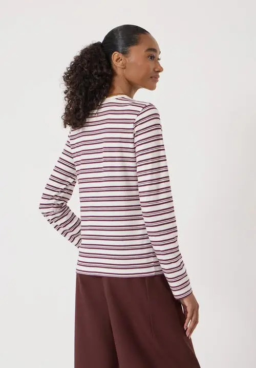 HUSH Mia Stripe Slim Long Sleeve Top