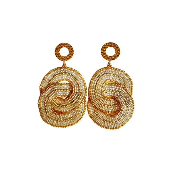 ILIANA ARRAZOLA Gold And Silver Beaded Drop Earrings - Gold/silver