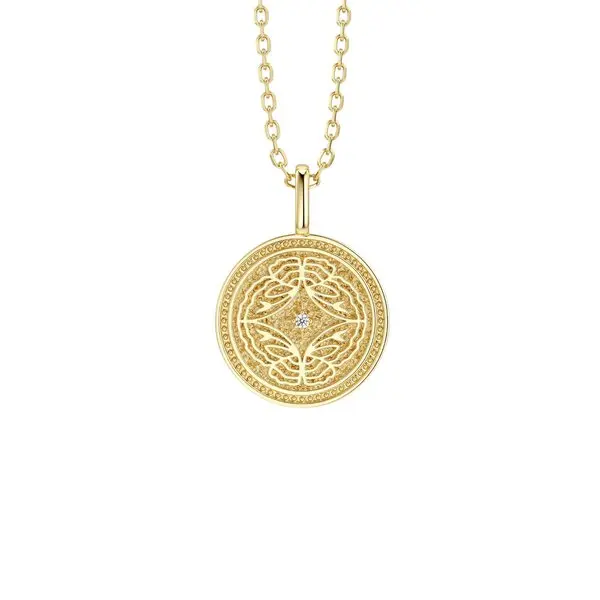 VANIMY Butterfly Becoming Medallion Necklace