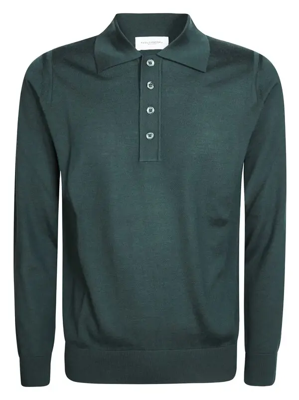 PAOLO PECORA Zip-up High Neck Cardigan - Verde
