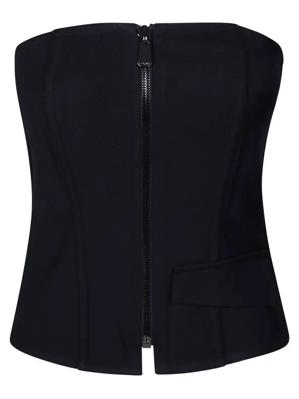 Pinko Diagonal Knit Top With Mixed Textures