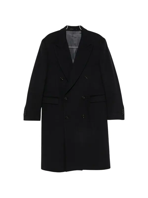 LARDINI Lana Wool Overcoat For - Navy