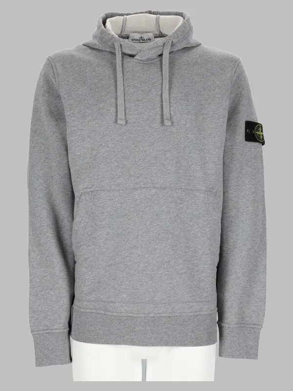 Stone Island Zip Up Hooded Sweatshirt - Grey