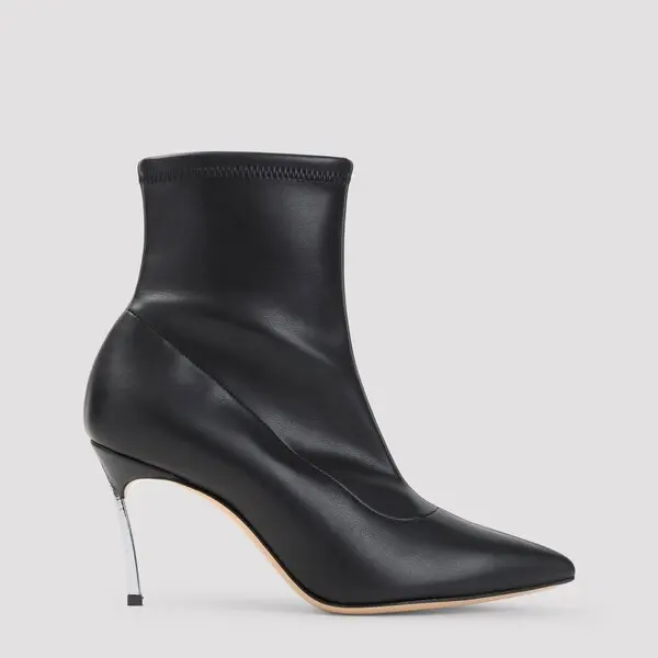 Casadei Leather Blade Bootie With 8cm Heel