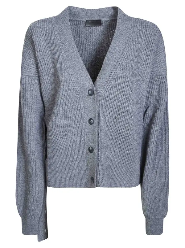 DONDUP Regular-fit Fisherman Cardigan - Grigio