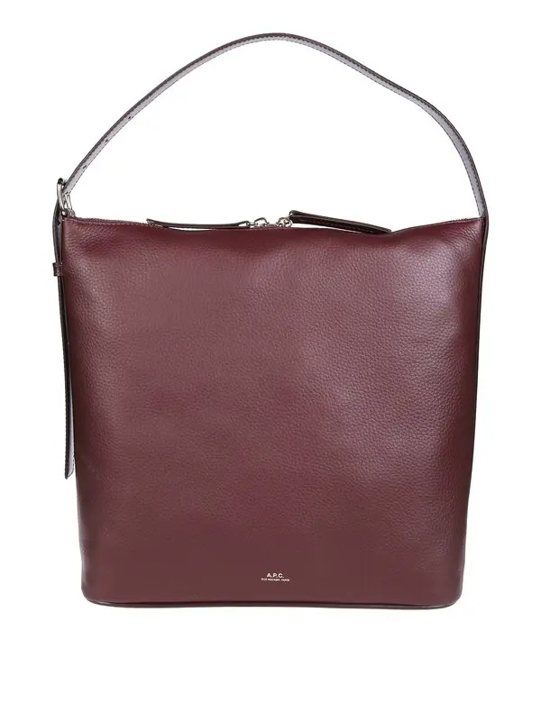 A.p.c. Vera Leather Shoulder Bag - Bordeaux