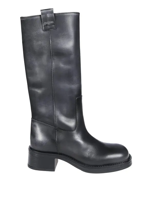 ALOHAS Vintage-effect Suede And Leather Boots