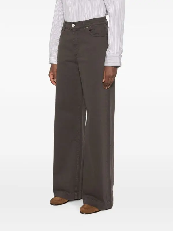 PAROSH Wide-leg Denim Jeans