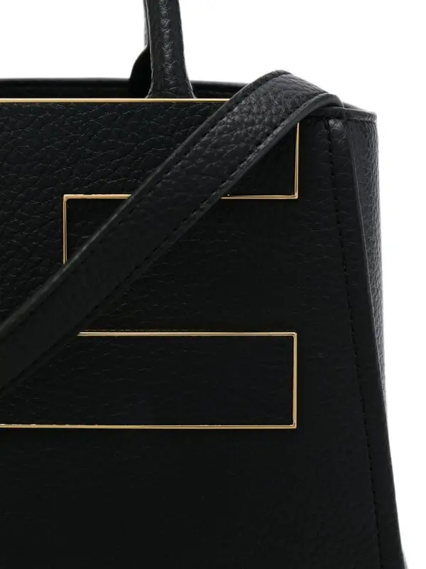 Elisabetta Franchi Faux Leather Tote Bag With Gold Tone Accents