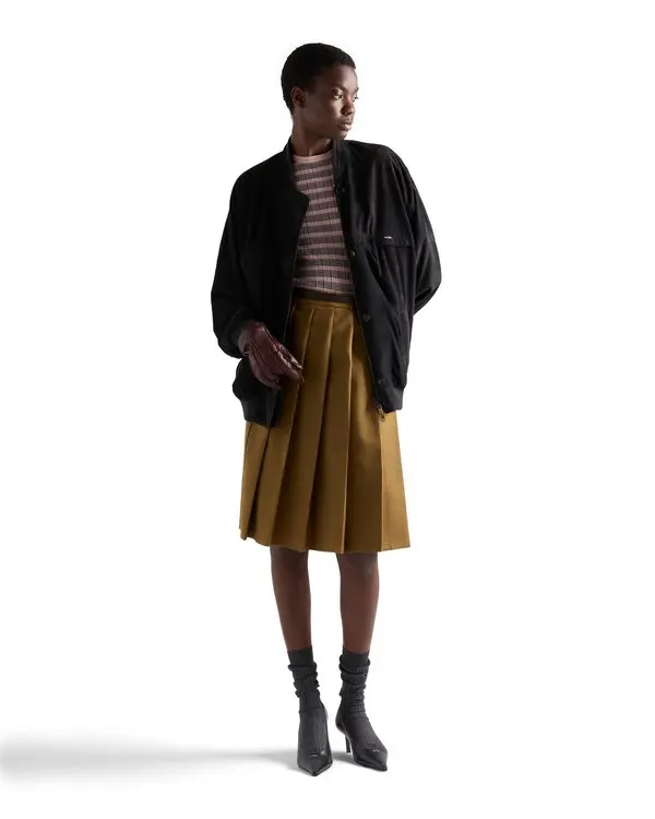 Prada Striped Cashmere And Silk Sweater