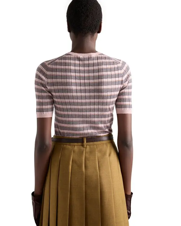 Prada Striped Cashmere And Silk Sweater