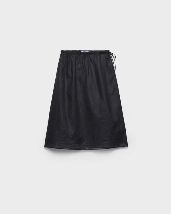 Prada Cotton Organdy Midi-skirt