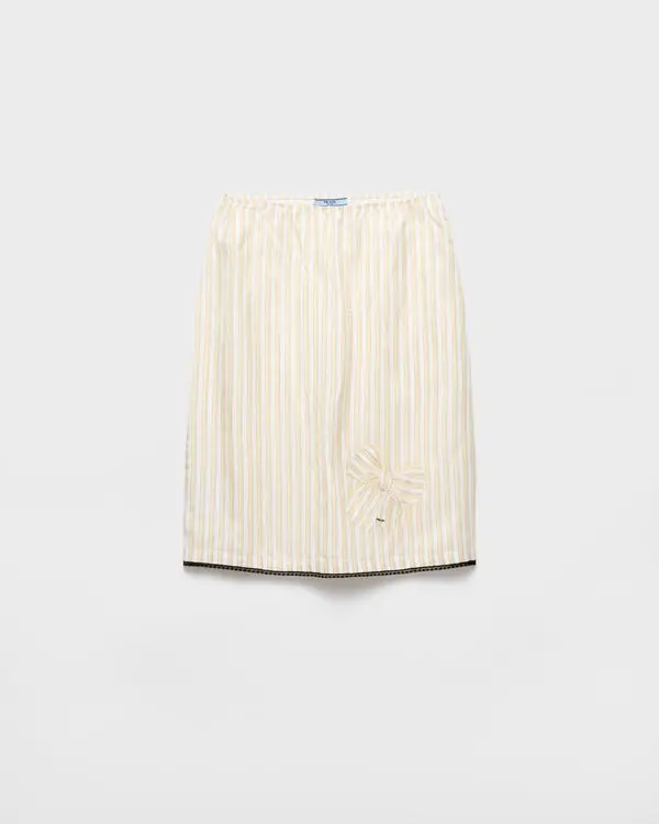 Prada Striped Skirt With Appliqu